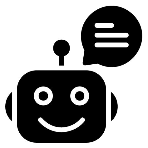 Chatbot Glyph Icon 40505887 Vector Art At Vecteezy