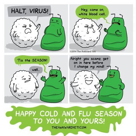 Seasons Greetings From Your Immune System Awkward Yeti Heart And