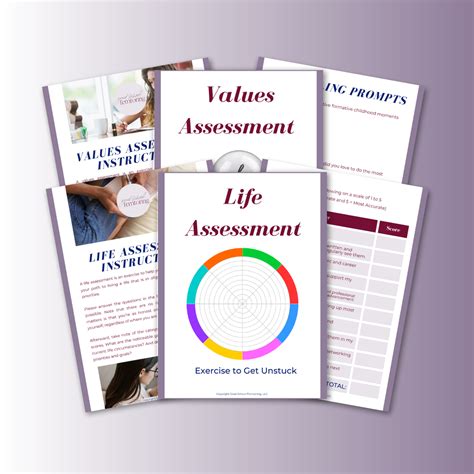 Values And Life Assessment Exercises Digital Download Grad School