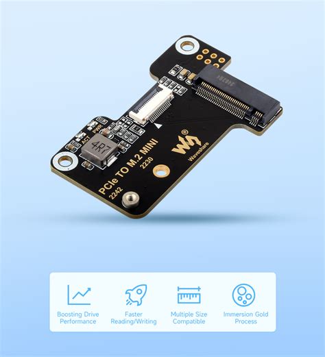 Buy Waveshare 27580 Pcie To M2 Mini Adapter For Raspberry Pi 5