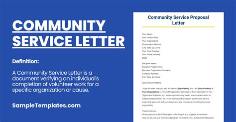 Free 29 Sample Community Service Letter Templates In Pdf Ms Word
