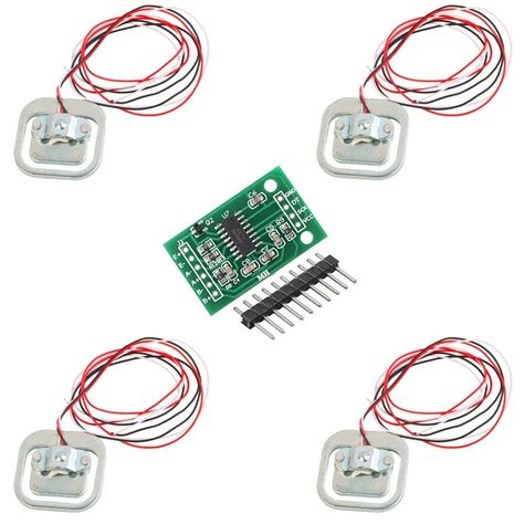 Buy Rees52 4 Pcs 50kg Load Cells And Hx711 Combo Pack Kit Load Cell Amplifier Adc Weight