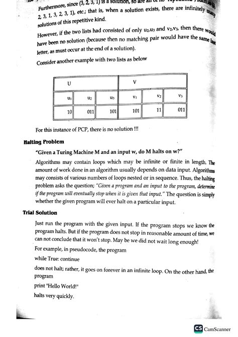Halting Problem Theory Of Computation Camscanner Camscanner Studocu