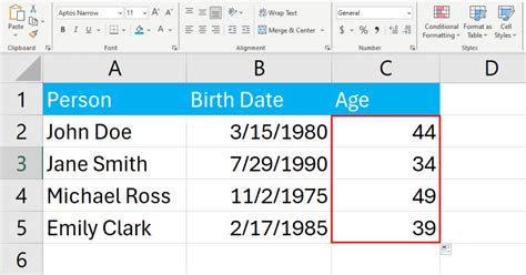 How To Calculate Age In Excel 5 Best Methods Explained Master Data Skills Ai