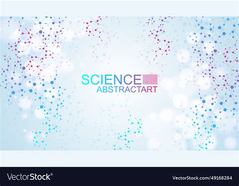 Modern Abstract Molecules Structure For Science Vector Image