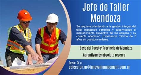 Jefe Encargado De Taller Empresa Constructora En Mendoza