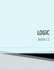 Propositional Logic And Truth Table Pptx LOGIC Section Proposition A Proposition Is A