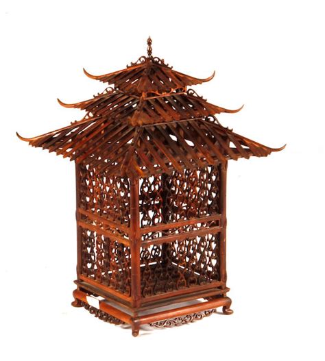 Bonhams A Vietnamese Mixed Wood Bird Cage