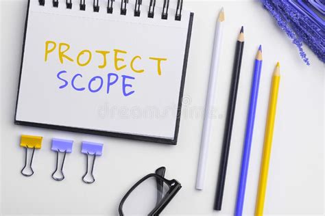 Writing Displaying Text Project Scope Business Concept Evaluation Of Work Efforts A Product