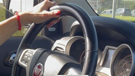 Fast Driving Woman With Expert Driving Pedal Pumping Goes Fast In Traffic And Touches Her P