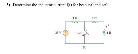 Solved Obtain The Inductor Current For Both T Chegg