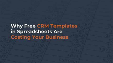 Why Free Crm Templates In Spreadsheets Are Costing Your Business