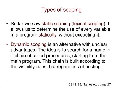 Ppt Names Binding Scope Type Checking Powerpoint Presentation