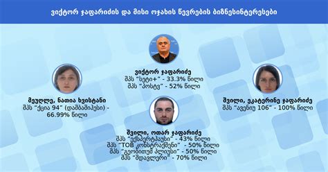 ვიქტორ ჯაფარიძე და მისი ოჯახი 11 სხვადასხვა კომპანიაში ფლობს წილს Ti