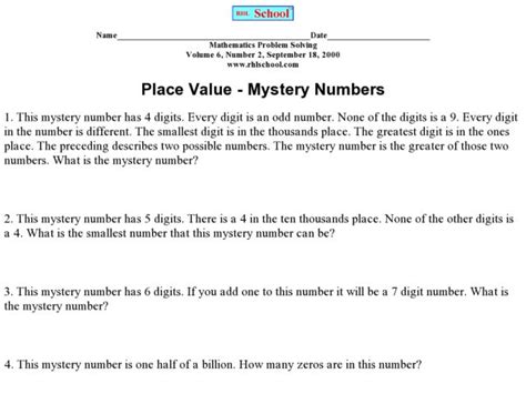 Classifying Numbers Mystery Patterns