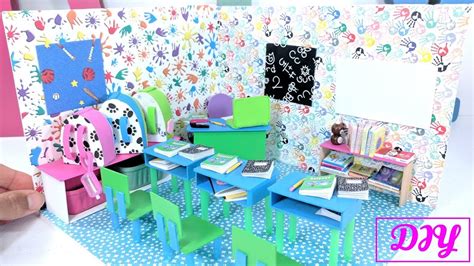 Diy Miniature Classroom And School Supplies Back 2 School Youtube