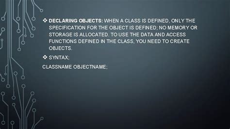 Classes And Objects V Class The Building Block