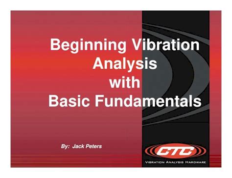 Pdf Beginning Vibration Analysis With Basic Fundamentals Dokumen Tips