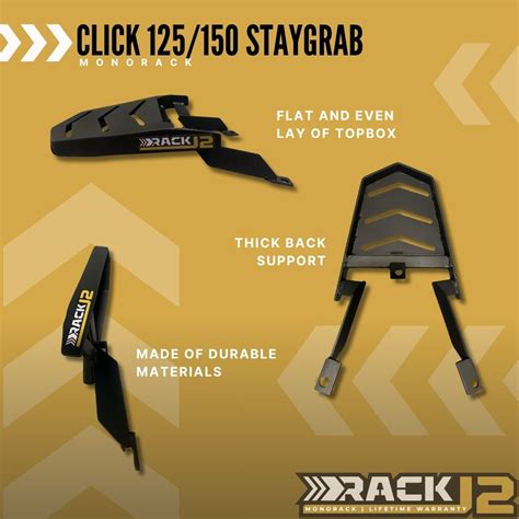 New Rack Monorack Bracket For Honda Click 125 150 160 V1 V2 V3 V4 V5 Stay Grab Bar Shopee