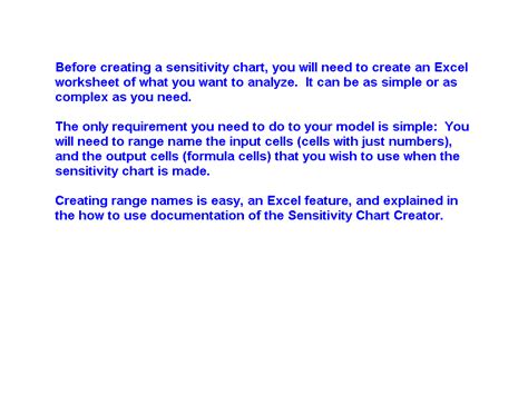 Sensitivity Chart Creator For Microsoft Excel