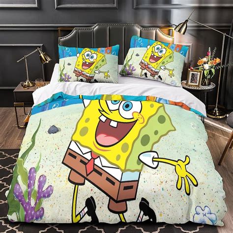 Houkig Spongebob Duvet Cover 3d Print Anime Characters Comforter Covers