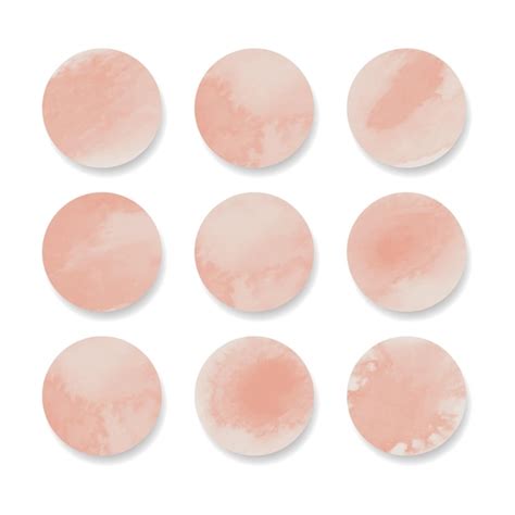 Iconos De Portada Destacados De Historia De Acuarela Rosa Conjunto De