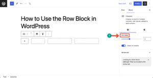 How To Use The Row Block In WordPress