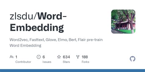 Github Zlsduword Embedding Word2vec Fasttext Glove Elmo Bert Flair Pre Train Word Embedding