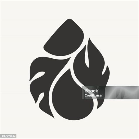 자연의 요소가 있는 로고 템플릿을 드롭합니다 우아한 벡터 로고 타입 또는 물 불 나뭇잎 및 태양이 있는 아이콘 검은색에 대한 스톡 벡터 아트 및 기타 이미지 Istock