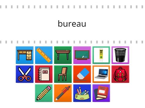 Les Objets De La Salle De Classe Trouver La Correspondance