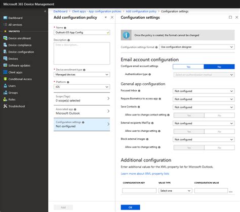New Outlook For Ios And Android App Configuration Policy Experience