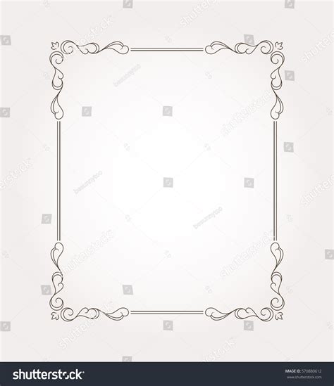 Frame Border Decorative Design Element Fancy Vector De Stock Libre De Regalías 570880612