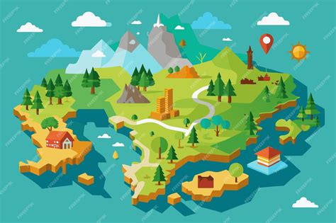 Un Mapa De Un Pequeño Pueblo Con Una Pequeña Casa En La Parte Superior