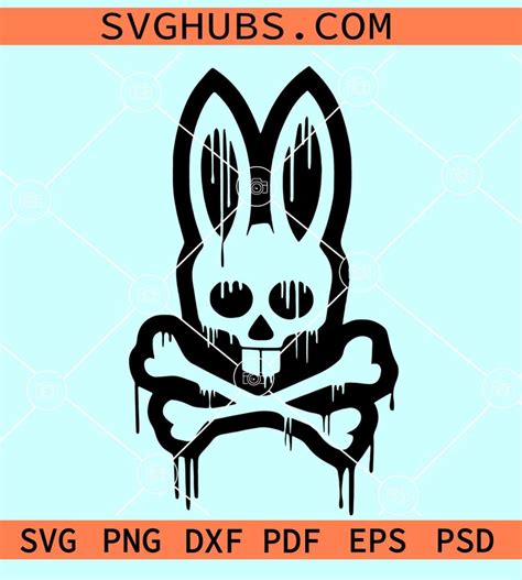 Evil Bunny Svg Bunny Halloween Svg Bunny Skull Face Svg