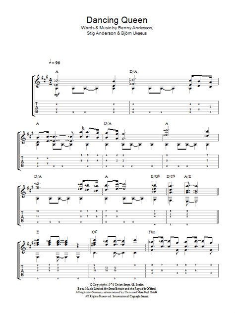 Dancing Queen Acoustic Guitar Chords At Celia Morgan Blog