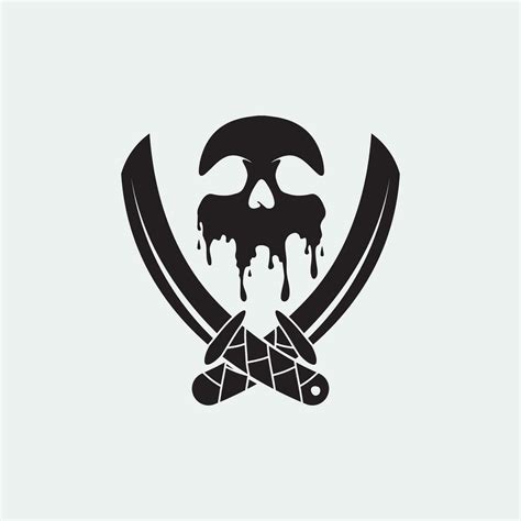 Skull And Bones Icon Logo Design Vector Graphic Illustration Symbol