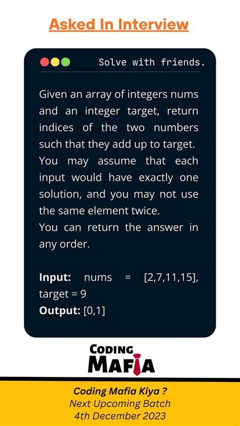 Coding Club On Linkedin Top Interview Question Todays Problem No 3