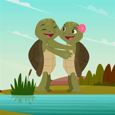 Cute Turtle Couple Stock Illustrations 149 Cute Turtle Couple Stock