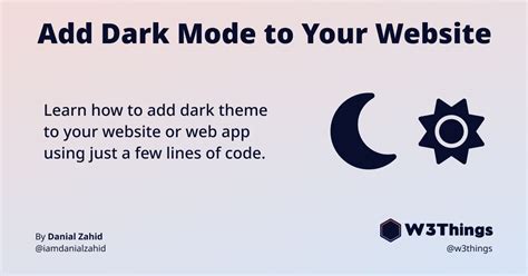 w3things on linkedin darkmode typescript javascript website