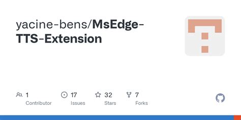 Github Yacine Bens Msedge Tts Extension