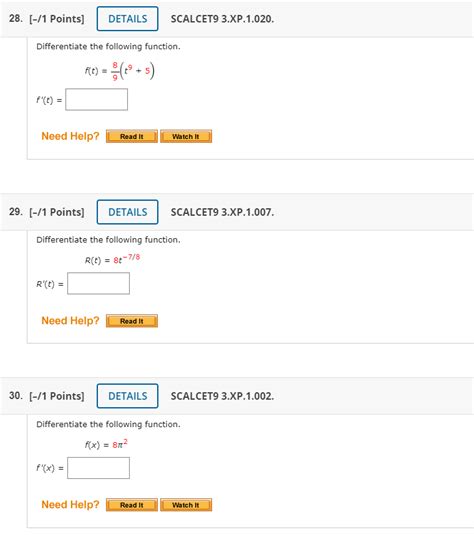 Solved 28 1 Points DETAILS SCALCET9 3 XP 1 020 Chegg Com