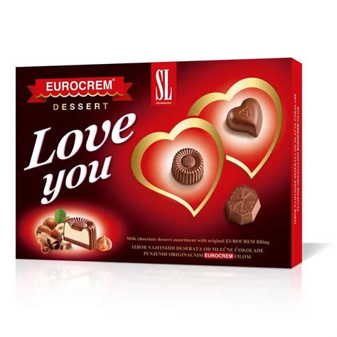 Конфеты из молочного шоколада с какао и орехово молочным кремом “love You” 160 г заказать и