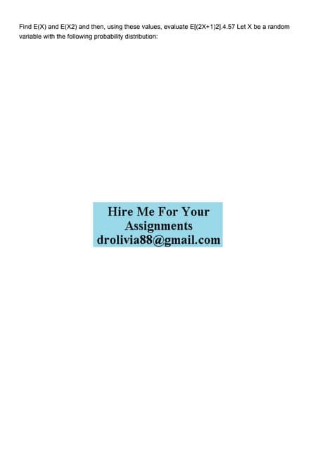 find ex and ex2 and then using these values evaluate e pdf