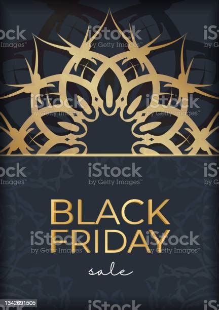 포스터 포스터 블랙 프라이데이 다크 블루 와 기하학적 골드 장식 금요일에 대한 스톡 벡터 아트 및 기타 이미지 금요일 낮 단일 이미지 Istock