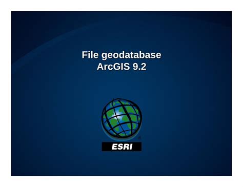 PDF File Geodabatase ArcGIS 9 Proceedings Esri Comproceedings Esri