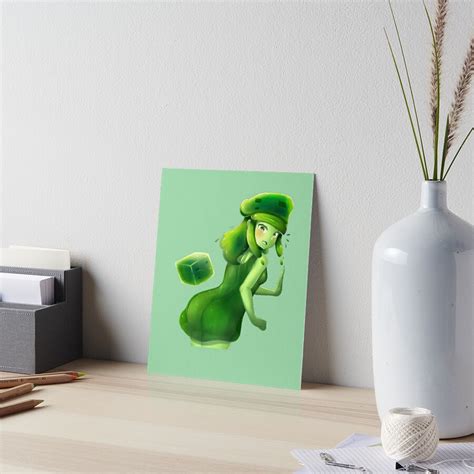 Minecraft Slime Girl From Mobtalker Art Board Print By Destinyplayer Redbubble