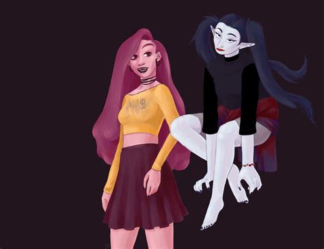 Иллюстрация Принцесса Бубльгум и Марселин из «Время приключений в