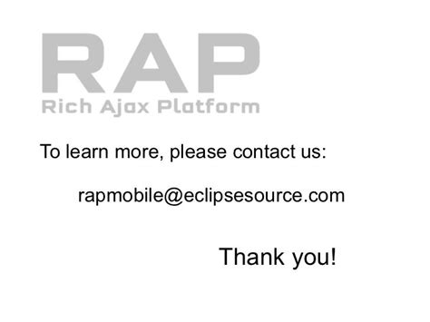 Running Swt Using Native Widgets On Iphoneipad With Rap