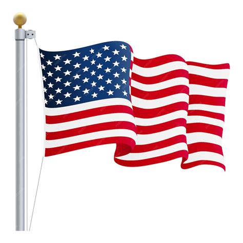 Premium Vector Waving United States Of America Flag Uk Flag Isolated On A White Background