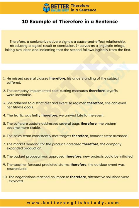 Using Therefore In A Sentence Examples 3 Ways To Use Subject Verb